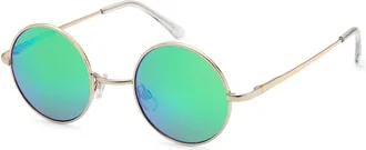 styleBREAKER Sonnenbrille Retro Sonnenbrille Klein Rund mit Federscharnier