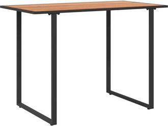 vidaXL Vidaxl - Table de Jardin Marron 100 x 55 x 70 cm Acier et dpc