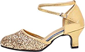 Generic Chaussures Danse Femme Bout Ouvert Latine Tango Valse Fête Sociale Salsa Dentraînement Sandales De Danse Pour Femmes Talon Haut Paillettes Moderne Pou
