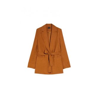 Pennyblack Viskose-Blazer mit Leinentextur - - Jackets - Damen - Braun - XS