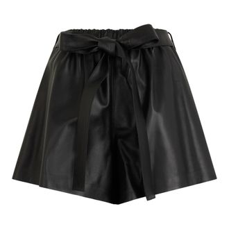 Red Valentino Leather Shorts - - Shorts - Damen - Schwarzk - S