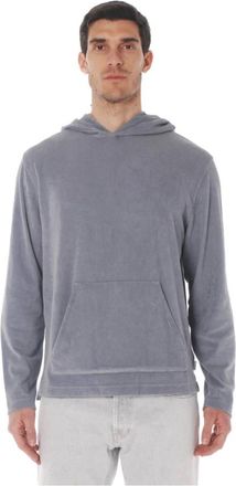 04651/ Homme, Sweatshirts et sweats &agrave; capuche, Bleu, Taille: L Felpa cappuccio in spugna