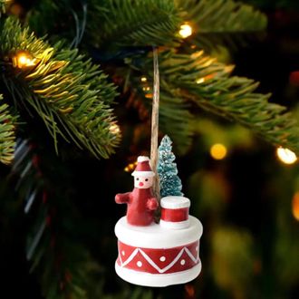 Generic 3D Hangable Snowman Ornament - Weihnachtsbaum | Mini -Harz -Ornament für Weihnachtsdekoration, handgefertigte 3D -Abhängedekoration für, Eingangs-, Sc
