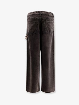 Pinko Womens Denim Jeans With Removable Jewel Rope Black Lyocell