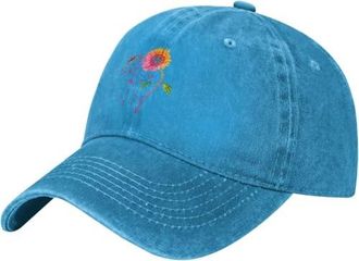 Generic Casquettes De Golf Sensibilisation Au Cancer du Sein Tournesol Colibri Classique Casquette De Baseball Vintage Chapeau Soleil pour Sports Les Saisons 