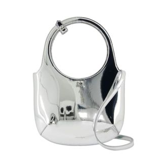 Courr&egrave;ges Silberner Spiegel Geldb&ouml;rse Doppelter Verschlei&szlig; - - Bags - Damen - Grau - ONE SIZE