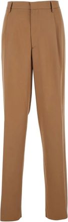Lardini Homme, Pantalons, Beige, Taille: L Pantalon Beige en Laine avec Plis