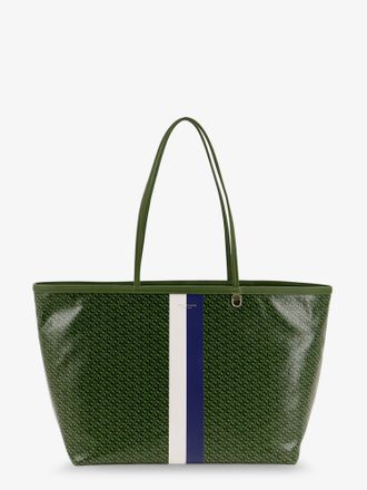 Tory Burch Coated canvas The Racer Tote shoulder bag with all-over logo - TORY BURCH - gender_Woman