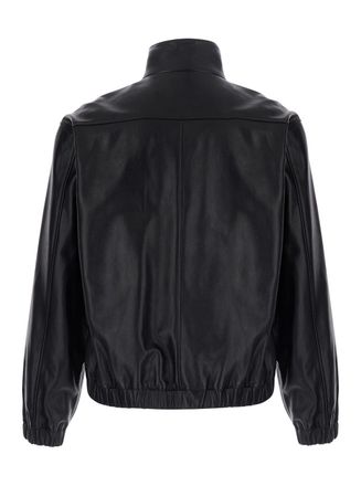 Saint Laurent Mens Leather Jacket - Black Lamb Coat