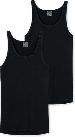 Schiesser 2 Pack Unterhemd Ohne Arm-Original Feinripp sous-v&ecirc;tement, Noir 005121, L Homme