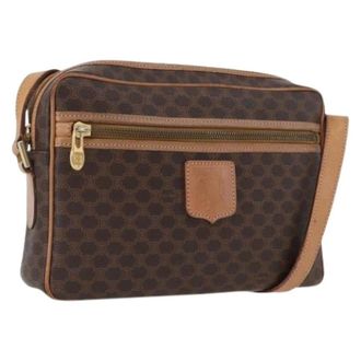 Celine Sac bandouli&egrave;re en toile Macadam vintage doccasion - Femme - Pre-owned - Brun - Taille: ONE Size