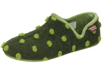 Manitu Home Damen 340002-07 Hausschuh, Gr&uuml;n, 41 EU