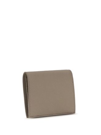 Ferragamo Womens Gancini Wallet Taupe Grey Calf Leather Bos Taurus