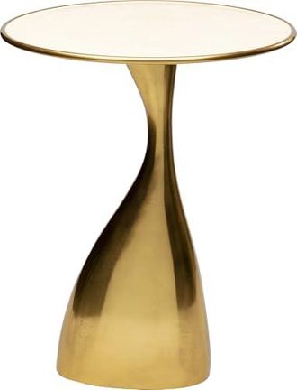 Kare Design Design Beistelltisch Spacey, Gold, Durchmesser 36cm, Wohnzimmertisch, Nachttisch, runder Beistelltisch, Handgearbeitet, 46x36x36cm (H/B/T)