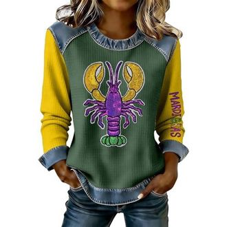 Generic Sweat-shirt &agrave; capuche &agrave; manches longues et col rond pour femme, Noir, 3XL