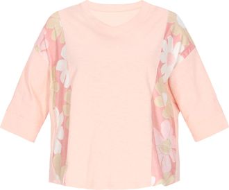 Usha Bluse in gro&szlig;en Gr&ouml;&szlig;en Frauen Aprikose