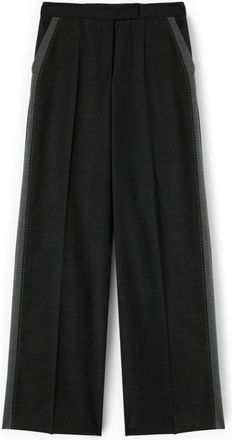 Motivi Femme, Pantalons, Gris, Taille: 44 FR Pantalon Palazzo avec Bande Lat&eacute;rale