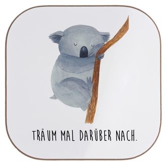Mr. & Mrs. Panda gl&auml;seruntersetzer Koalab&auml;r - Geschenk, schlafen, Lustige Spr&uuml;che, Koala, Schlafzimmer, Traum, Traumland, Tassenuntersetzer, Coaster, Tischschoner, Unt