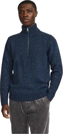 Revolution Pull &agrave; col roul&eacute; zipp&eacute; - Homme - Pulls - Bleu - Taille: XL