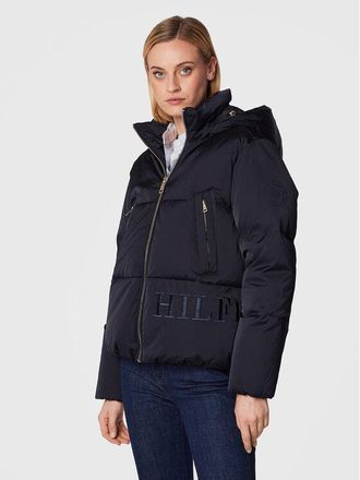 Tommy Hilfiger Daunenjacke Sateen WW0WW36062 Dunkelblau Regular Fit