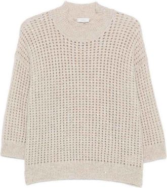 PESERICO Rundhalspullover - Beige