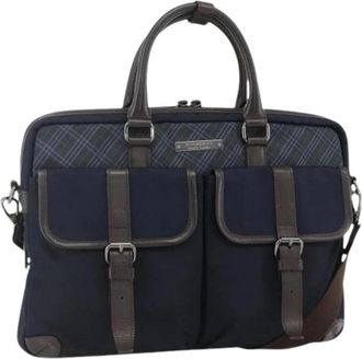 Burberry Pre-owned Canvas Briefcase - - Pre-owned - Herren - Blau - ONE SIZE