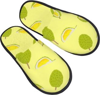 Generic Fruit Du Durian Homme Femme Pantoufles Confortable Slippers Respirantes Chaussures De Maison Pour Maison Hiver Int&eacute;rieur L