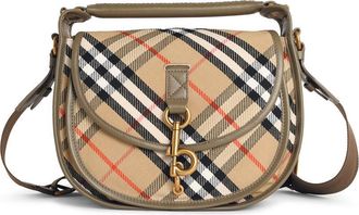 Burberry Messenger B Clip Sac en coton m&eacute;lang&eacute; sable
