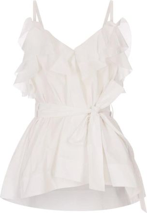 P.A.R.O.S.H. P.a.r.o.s.h., Femme, Blouses et Chemises, Blanc, Taille: 38 FR Canyox Blouse