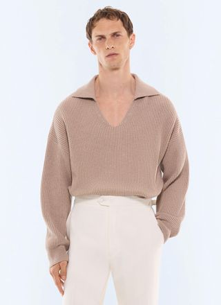 Fursac Pull col bateau en laine et coton - Taille XXL - Homme