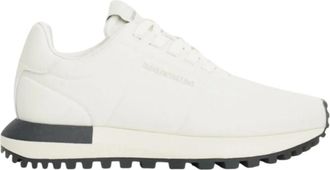 Emporio Armani Homme, Chaussures, Beige, Taille: 43 EU Leather Baskets