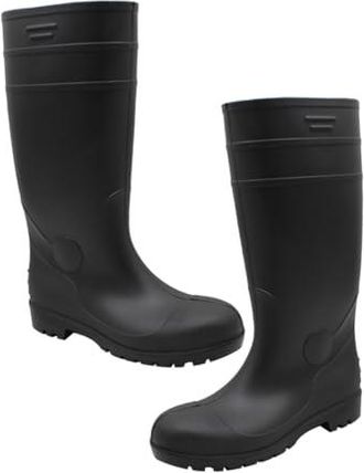 BESPORTBLE Pluie Homme Imperm&eacute;ables PVC avec Embout Acier Antid&eacute;rapantes et R&eacute;sistantes Chaussures de S&eacute;curit&eacute; pour Travail Ext&eacute;rieur