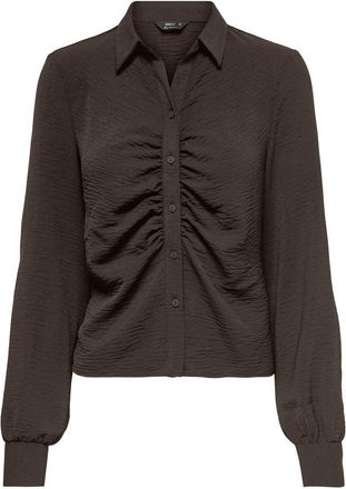 Only Damen Onlmette Wrinkle Short Top Noos Wvn Bluse, Hot Fudge, M EU