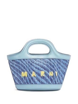Marni Tote Bag mit Logo-Stickerei - Blau