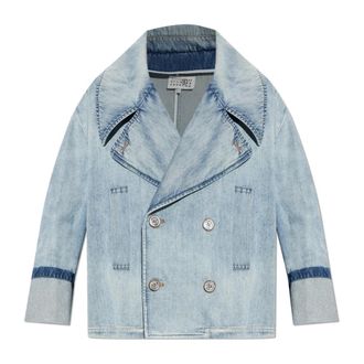 Maison Margiela Double-Breasted Denim Jacket - - Jackets - Damen - Blau - S