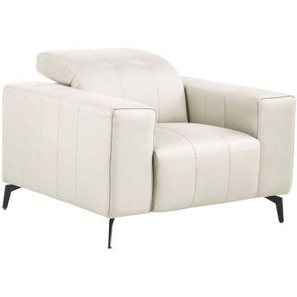 Beliani Sessel OMMEL Kunstleder Hellbeige