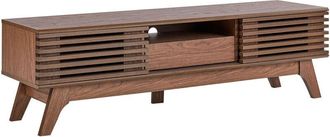 Beliani TV-M&ouml;bel DETROIT Dunkelbraun