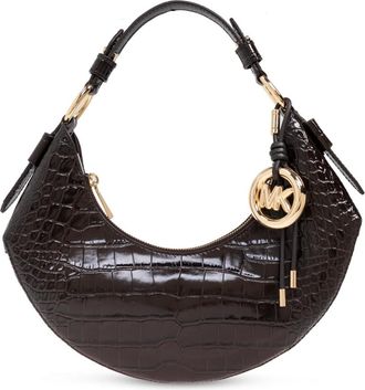 Michael Kors Femme, Sacs, Brun, Taille: ONE Size Sac &agrave; bandouli&egrave;re Koa moyen en cuir fa&ccedil;on crocodile