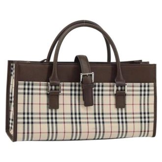 Burberry Sac &agrave; main en toile Pre-owned - Femme - Pre-owned - Beige - Taille: ONE Size