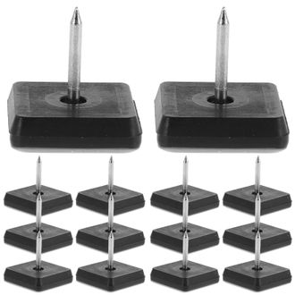 Hemobllo 20 St&uuml;ck Quadratische Nagel M&ouml;belgleiter aus PTFE rutschfeste Stuhlgleiter Bodenschoner f&uuml;r Holzb&ouml;den Ger&auml;uschreduzierende M&ouml;belgleiter Langlebige Fu&szlig;