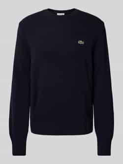Lacoste Regular Fit Strickpullover aus reiner Wolle