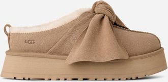UGG Bow Slipper mit Plateausohle für Damen in Beige, Größe Wildleder