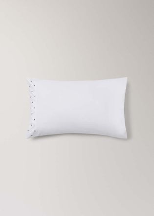 Mango Taie doreiller berceau 100 % coton motif brod&eacute; marron moyen - Home - 30x50cm - MANGO HOME