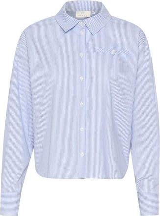 Kaffe Femme, Blouses et Chemises, Bleu, Taille: 44 FR Chemise à rayures avec col et boutons