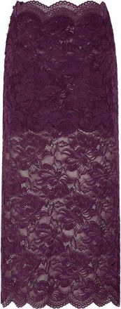 Paco Rabanne Floral Lace Layered Skirt - Purple