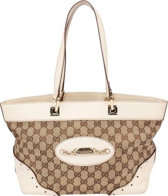 Gucci Crossbody Bags - Gucci GG Monogram Horsebit Handbag - Gr. unisize - in Braun - f&uuml;r Damen