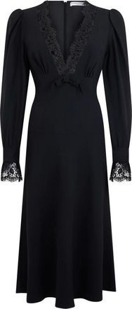 Alessandra Rich Femme, Robes, Noir, Taille: 38 FR Robe Midi Col en V
