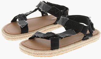 Maison Margiela M22 Canvas Sandals with Velcro Closure and Rope Sole size 41