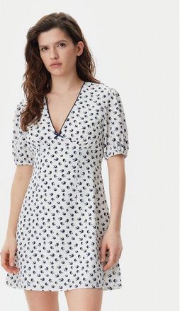 Tommy Jeans Sommerkleid DW0DW20337 Écru Regular Fit