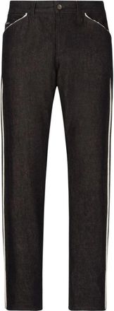 Dolce & Gabbana Homme, Jeans, Bleu, Taille: XL Pantalon en denim avec passepoil contrastant